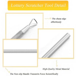 Metal Lottery Scratcher, Scrigit Scraper Tool, Lotto Scratcher Label Scraper for Lottery Ticket, Ticket Roll, Scratch Off The Hard to Remove Pin Numbers on Present Cards and As a Secret Present