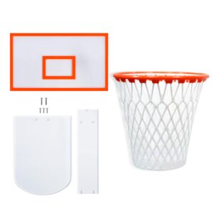 Trash Can Basketball Hoop,Basketball Net Trash Can,Waste Basket,Basketball Gift,Basketball Trash Can Holder for Home,Bedroom,Office,Gym (Including 1pc Basketball Trash Can),Acrylic Backboard