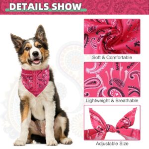 KOOLTAIL Dog Bandanas 4 Pack - Spring Summer Washable Pet Scarf Bibs Kerchief, Dog Apparel & Accessories for Girl Boy Small Medium Large Dogs Puppy Paisley Pattern