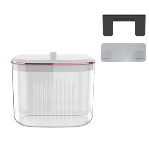 wall mounted laundry storage, transparent lint holder bin, space-saving trash container hanging on dryer, washer or wall mount