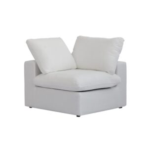 cloud modular sectional sofa,corner seater, down filled comfort sofa couch for living room,minimalist wide deep seat,white