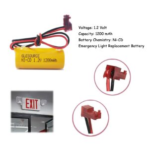 1.2V 1200mAh Emergency Light Battery Replacement for Lithonia ELB1P201NB Lithonia ELB1P201N2 ELB1P2901N ELB1P201N ANIC1493 Lithonia 1009S00-MZ ELB0320 Grainger 4WT20 OSA212 NIC1169 EBE-33 (2 Pack)