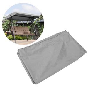 belupai Patio Swing Chair Canopy Replacement, 75 x 47 in Replacement Waterproof Swing Top Cover Silver Coated Oxford Swing Chair Top Cover for Garden Patio Yard Park Porch Seat Furniture(Gray)