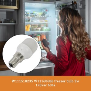 W11518235 W10574850 refrigerator light bulb For Whirlpool W11160686 W10809515 W10865839 Replacement /2w/120vac/60hz/ LED Bulb