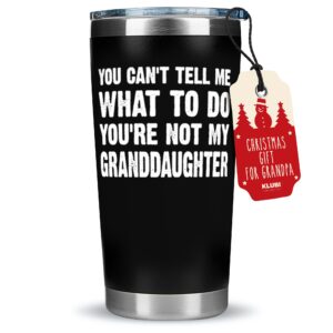 klubi best grandpa gifts from granddaughter - 20oz grandpa tumbler with lid grandfather gift best gifts for elderly dad grandpa birthday gifts for grandpa birthday funny grandpa mug grandpa tumbler