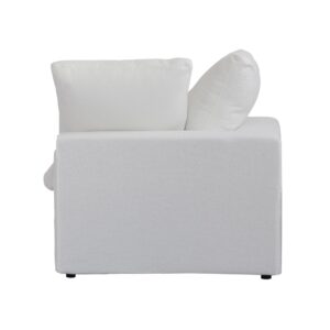 Cloud Modular Sectional Sofa,Corner Seater, Down Filled Comfort Sofa Couch for Living Room,Minimalist Wide Deep Seat,White