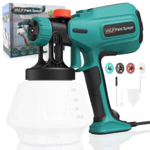 paint-sprayer, 700w hvlp spray gun, 2024 upgraded, 4 copper nozzles & 3 spray patterns, easy to clean, ideal paint sprayer for furniture, cabinets, fences, decks, walls, diy projects, etc.