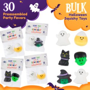 30 Pack Halloween Squishes, Halloween Party Favors, Halloween Classroom Favors, Squishy Toys, Goodie Bag Fillers, Bulk School for Kids, Halloween Treats Non Candy, Teal Pumpkin Project