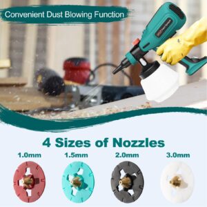 Paint-Sprayer, 700W HVLP Spray Gun, 2024 Upgraded, 4 Copper Nozzles & 3 Spray Patterns, Easy to Clean, Ideal Paint Sprayer for Furniture, Cabinets, Fences, Decks, Walls, DIY Projects, etc.