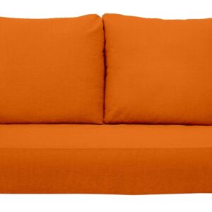 RSH DECOR: Deep Seating Loveseat Cushion Set | 44” x 24” Loveseat | All-Weather Spun Fabric | Water-Resistant | Outdoor Foam Settee and Pillow Back Cushions for Patio Furniture | Orange