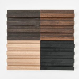 Art3d Slat Wood Wall Paneling for Interior and Ceiling Decoration - 4 Samples Pack, 6 x 5.7in.