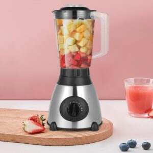 LINISHOP Countertop Blender 800W Kitchen Blender and Food Processor 1.6L/54.11oz Food Processing Blender 5 Speed Multifunctional Mixer w/4-tooth & 2-tooth Blade for Juice Shakes and Smoothies