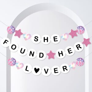 big dot of happiness she found her lover banner, eras bachelorette party decorations, large bridal shower friendship bracelet banners, 28 pieces