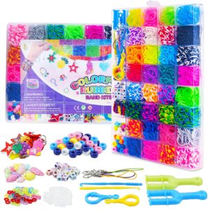 sbnnfikeb rubber band bracelet kit,loom bracelet kit,loom bands kit, loom bracelet making kit for art and craft,2700 rubber band refill kit for girls & boys