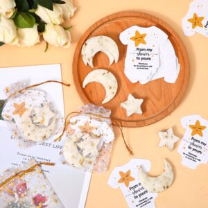 Dansib 50 Sets Baby Shower Favors Gifts Lavender Moon Twinkle Star Soaps for Guests with Thank You Cards Gender Reveal Party Decoration Women