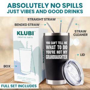 KLUBI Best Grandpa Gifts From Granddaughter - 20oz Grandpa Tumbler With Lid Grandfather Gift Best Gifts For Elderly Dad Grandpa Birthday Gifts for Grandpa Birthday Funny Grandpa Mug Grandpa Tumbler