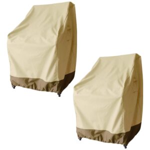 rutile patio chair cover outdoor furniture covers waterproof fits up to 29w x 30d x37.5h inches, outdoor patio rocking swivel chair covers, 2pack