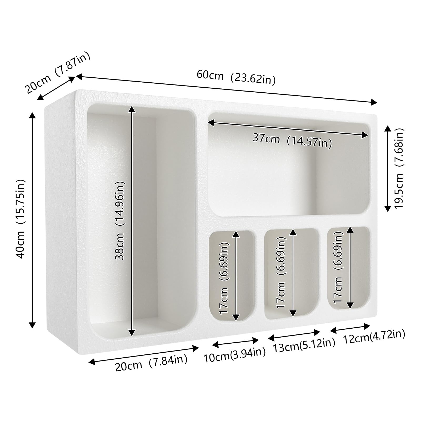 NOLANTISI Modern Geometric Arched Wall Storage Cabinet, Modern Wall Shelves for Wall Decor, Floating Shelves, Wall Mounted Storage Organizer for Bathroom, Living Room, Bedroom, Fully Assembled