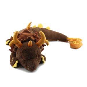 huymhter zhongli plush dragon decoration throw pillow for genshin impact game fans gift