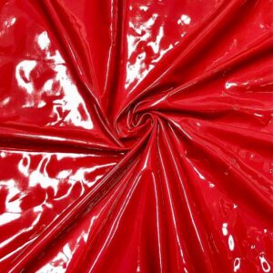 Shiny Red 4-Way Stretch Vinyl Latex Fabric by The Yard, 60" Wide, DIY, Crafts, Club Wear, Costumes, Cosplay