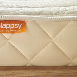 Happsy Organic Twin Mattress - 10 Inch Plush Mattress with Encased Coils - Mattress in Box for Pressure Relief & Comfortable Sleep - Naturally Cooling & Breathable Latex Mattress