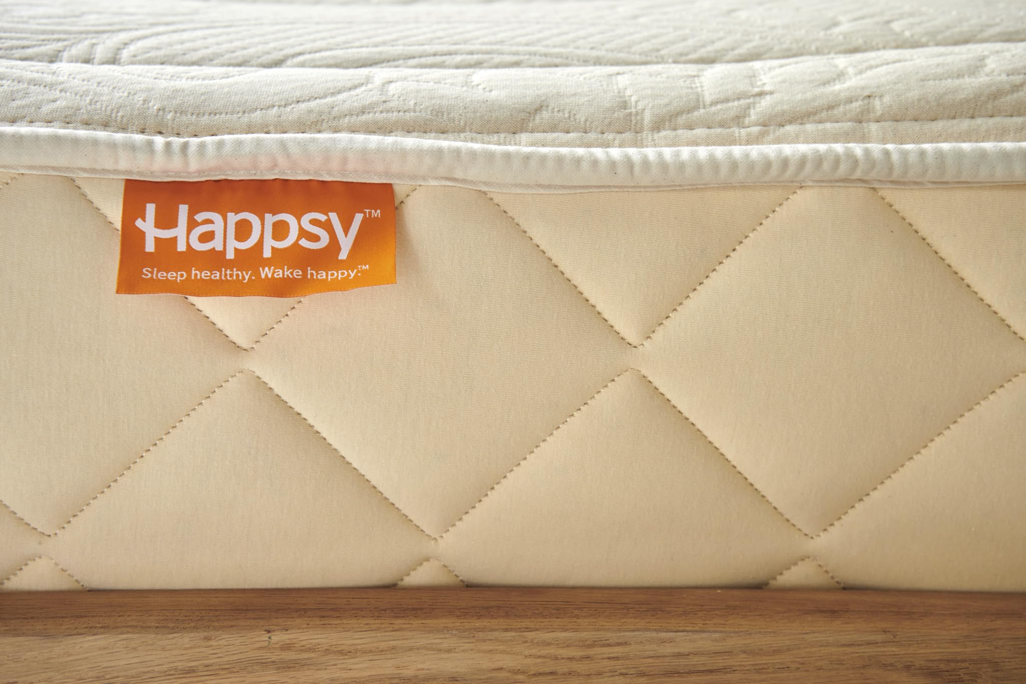 Happsy Organic Twin Mattress - 10 Inch Plush Mattress with Encased Coils - Mattress in Box for Pressure Relief & Comfortable Sleep - Naturally Cooling & Breathable Latex Mattress