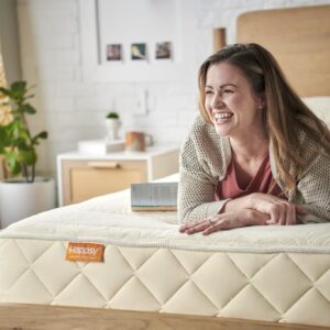 Happsy Organic Twin Mattress - 10 Inch Plush Mattress with Encased Coils - Mattress in Box for Pressure Relief & Comfortable Sleep - Naturally Cooling & Breathable Latex Mattress