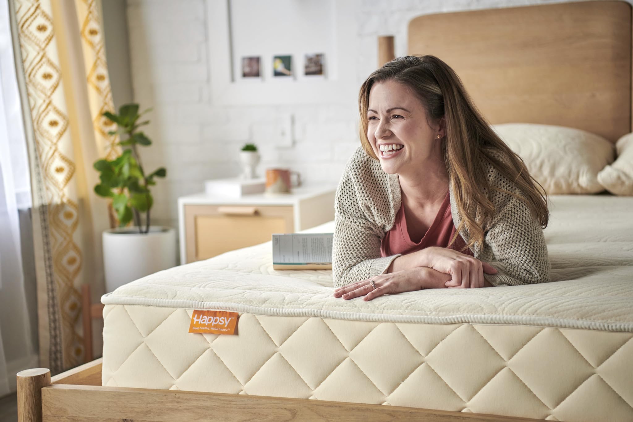 Happsy Organic Twin Mattress - 10 Inch Plush Mattress with Encased Coils - Mattress in Box for Pressure Relief & Comfortable Sleep - Naturally Cooling & Breathable Latex Mattress