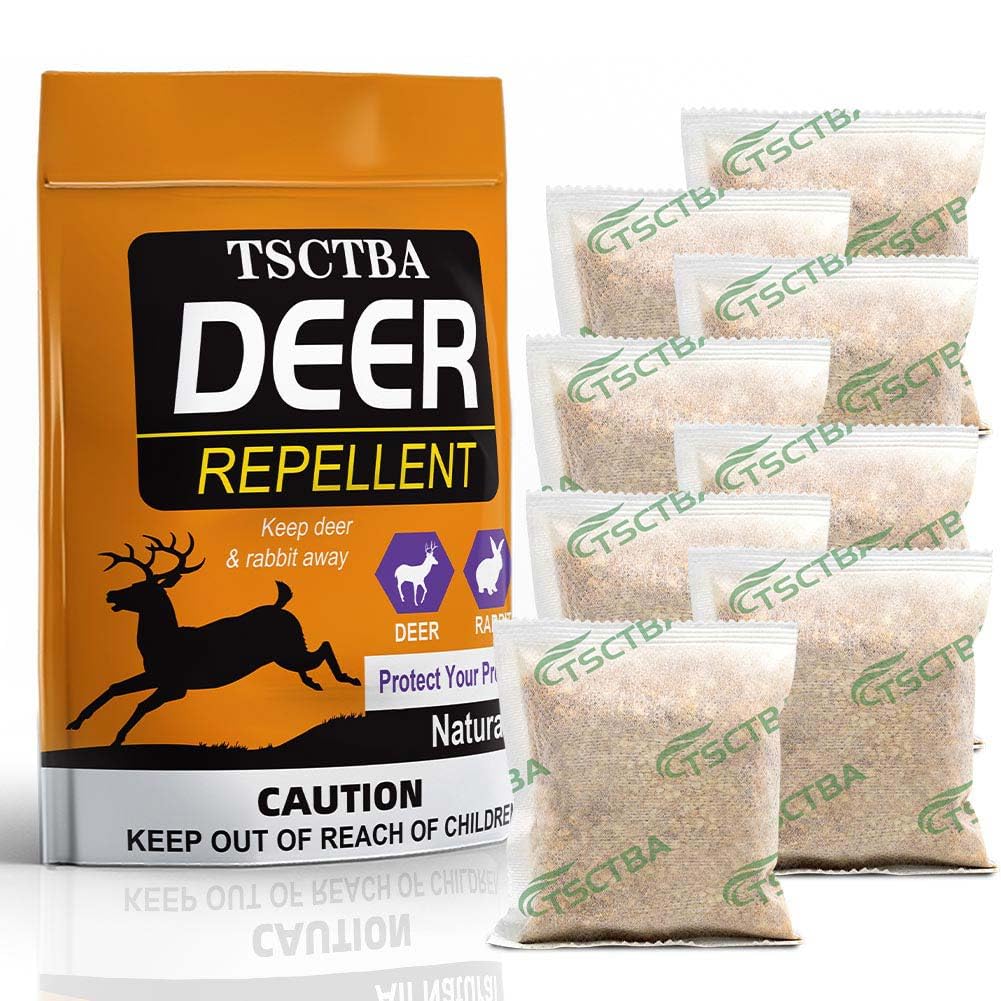 FANDISES Deer Repellent, Rabbit Repellent Outdoor, Deer and Rabbit Repellent for Plants, Powerful Rabbit Repellent for Garden, Deer Deterrent for Garden, Deer Away, Rabbit Deterrent for Yard - 8P