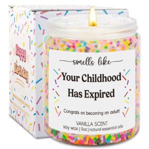 gspy 18th birthday candles - 18th birthday gifts for girls, boys - 18 year old girl birthday gifts - funny turning 18, happy 18th birthday gifts for daughter, son, granddaughter, niece, friend