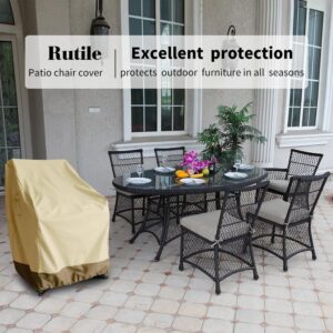 Rutile Patio Chair Cover Outdoor Furniture Covers Waterproof Fits up to 29W x 30D x37.5H inches, Outdoor Patio Rocking Swivel Chair Covers, 2Pack