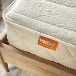 Happsy Organic Twin Mattress - 10 Inch Plush Mattress with Encased Coils - Mattress in Box for Pressure Relief & Comfortable Sleep - Naturally Cooling & Breathable Latex Mattress