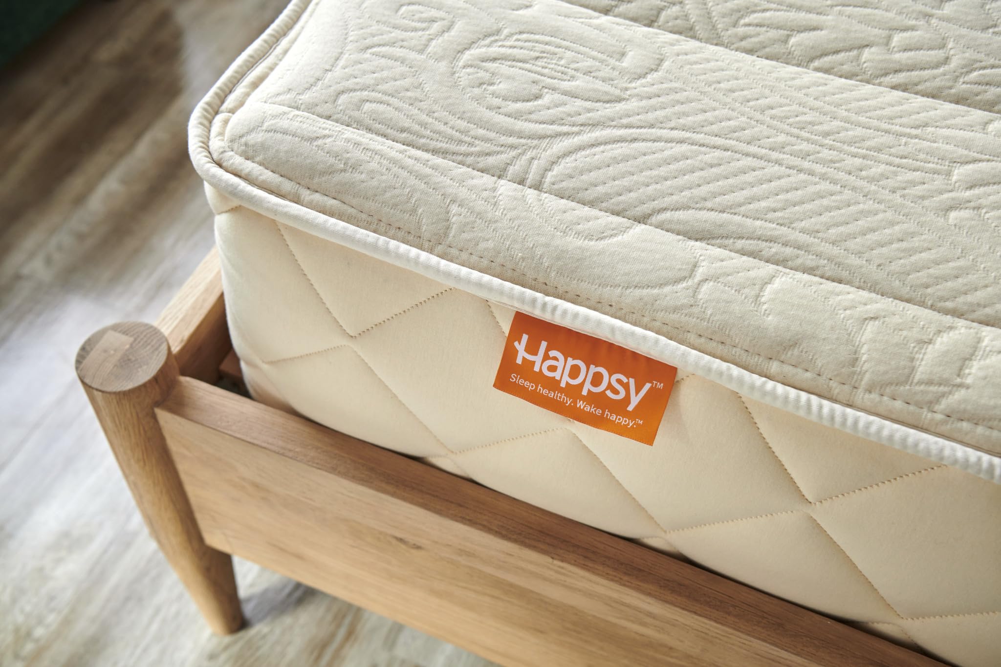 Happsy Organic Twin Mattress - 10 Inch Plush Mattress with Encased Coils - Mattress in Box for Pressure Relief & Comfortable Sleep - Naturally Cooling & Breathable Latex Mattress