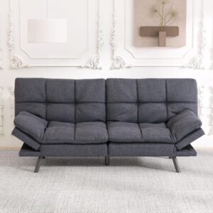 hcore bed,grey linen futon couch small foldable loveseat sofas