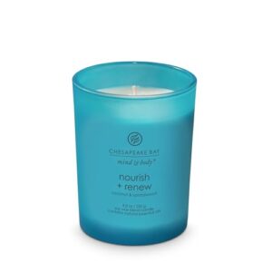 Chesapeake Bay Candle Mind & Body Medium Jar Candle, Nourish + Renew (Coconut & Sandalwood)