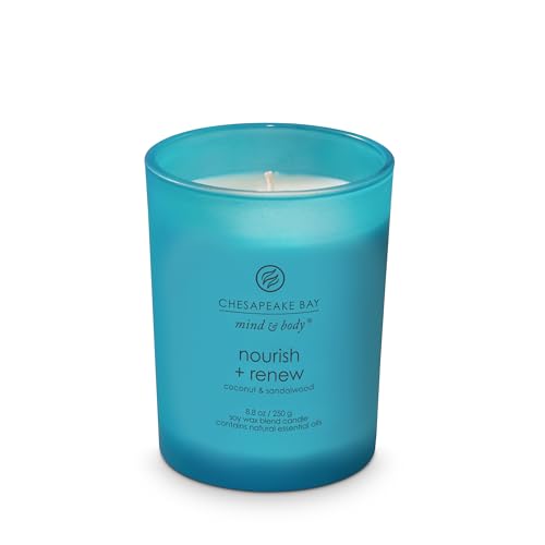 Chesapeake Bay Candle Mind & Body Medium Jar Candle, Nourish + Renew (Coconut & Sandalwood)