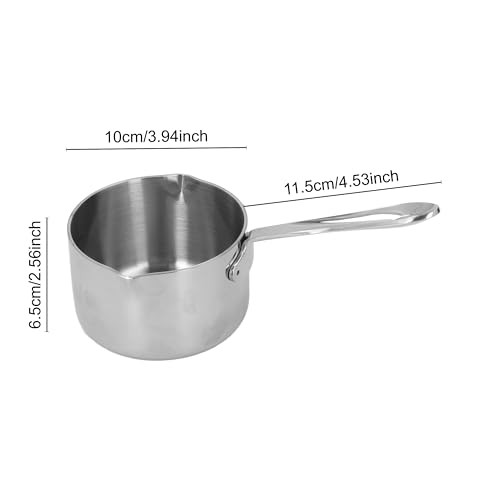 Fnggd Stainless Steel Hot Milk Pot,Double Boilers For Stove Top,Stainless Steel Saucepan,Butter Melting Pot,Butter Pan for Chocolate Simmered Sugar Cheese Butter