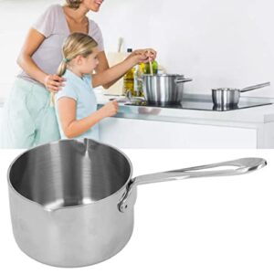 Fnggd Stainless Steel Hot Milk Pot,Double Boilers For Stove Top,Stainless Steel Saucepan,Butter Melting Pot,Butter Pan for Chocolate Simmered Sugar Cheese Butter