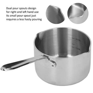 Fnggd Stainless Steel Hot Milk Pot,Double Boilers For Stove Top,Stainless Steel Saucepan,Butter Melting Pot,Butter Pan for Chocolate Simmered Sugar Cheese Butter