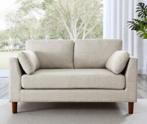 oadeer home 57'' upholstered loveseat with pillow arm