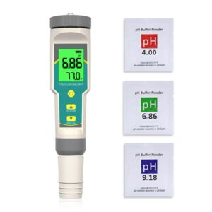 yewhick digital ph/tds meter with atc water ph tester, 5 in 1 ph tds ec salinity temp 0.01 resolution, high accuracy water quality tester for water, wine, pool, aquariums