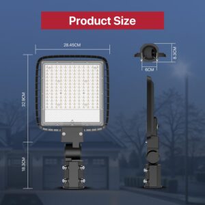 2Pack 200W LED Parking Lot Lighting 30000LM 5000K LED Pole Lights Outdoor with Dusk to Dawn, LED Parking Lot Lights Outdoor Pole Mount-𝟳𝗬𝗿𝘀 𝗪𝗮𝗿𝗿𝗮𝗻𝘁𝘆 (Coverage: 55~75Ft at Height:25~35Ft)