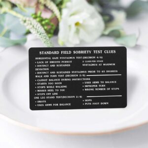 TGCNQ Miranda Warning Card - Miranda Rights Card Metal - Engraved Standard Field Sobriety Test Clues Card for Law Enforcement Officers