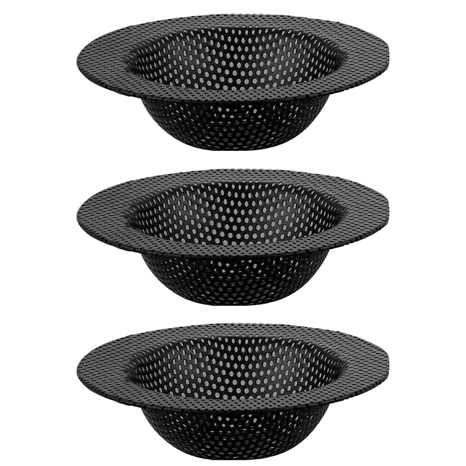 3 PCS Stainless Steel Sink Strainer Fine Mesh Kitchen Sink Strainer Fits Most Kitchen Sink Bathroom Bathtub Shower Drain Kitchen Sink Strainer Stopper Basket Stainless Steel Mesh White Black Kitchen