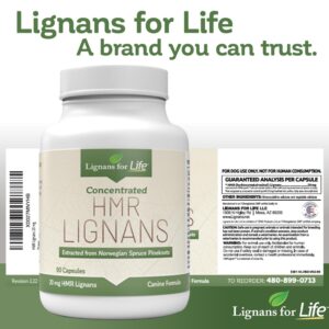 Lignans for Life & K9 Select Pet Care Bundle - HMR Lignans 20mg, 90 Capsules - Melatonin & 3mg, 120 Peanut Butter Flavored Tablets - Multivitamin Dog Wellness Supplement Treats - Medium Size Dog Breed