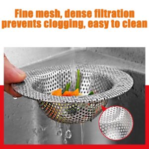 3 PCS Stainless Steel Sink Strainer Fine Mesh Kitchen Sink Strainer Fits Most Kitchen Sink Bathroom Bathtub Shower Drain Kitchen Sink Strainer Stopper Basket Stainless Steel Mesh White Black Kitchen