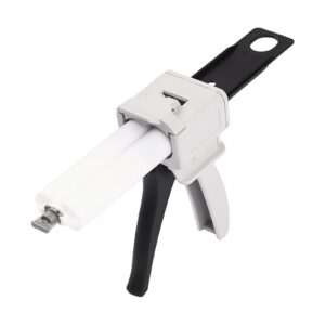 Dispensing gun AB glue gun 50ml two-component glue gun 1:1 epoxy glue gun dispensing gun, suitable for 1:1double cartridges, with 8pcs mixing nozzle