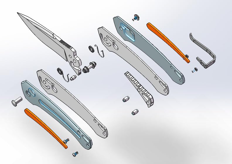 Cohesion Pocket Knives & Folding Knives - D2 Steel Blade Micarta Handle Reversible Pocket Clip, EDC Knife for Camping