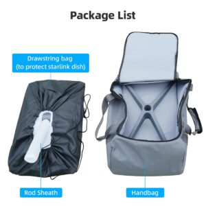 XTAR HB2 starlink bag keeps all your Starlink gear together and safe,Starlink carry bag with drawstring pocket to protect the starlink Gen 2 dish (NOT For GEN 3,ONLY suitable for GEN 2)