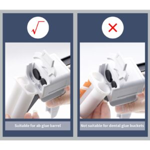 Dispensing gun AB glue gun 50ml two-component glue gun 1:1 epoxy glue gun dispensing gun, suitable for 1:1double cartridges, with 8pcs mixing nozzle